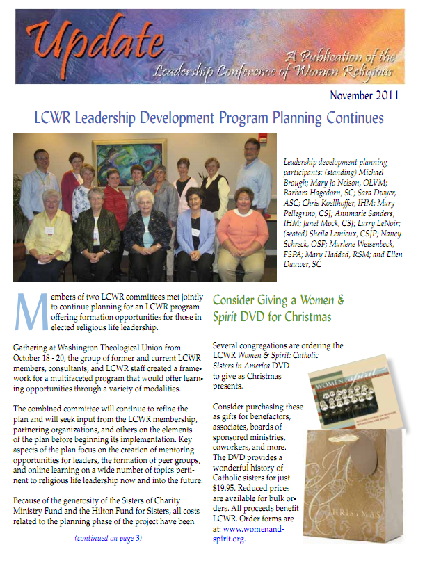 Update (November 2011) | LCWR
